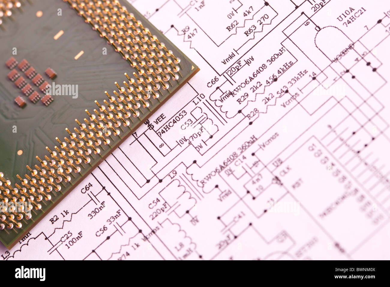 Computer circuit diagram hi-res stock photography and images - Alamy