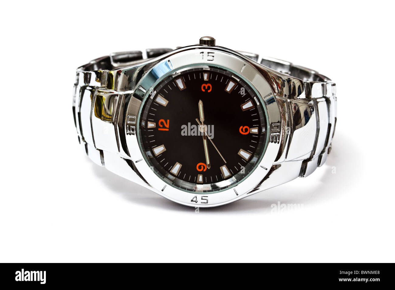 Wristwatch - Isolated on white background Stock Photo - Alamy
