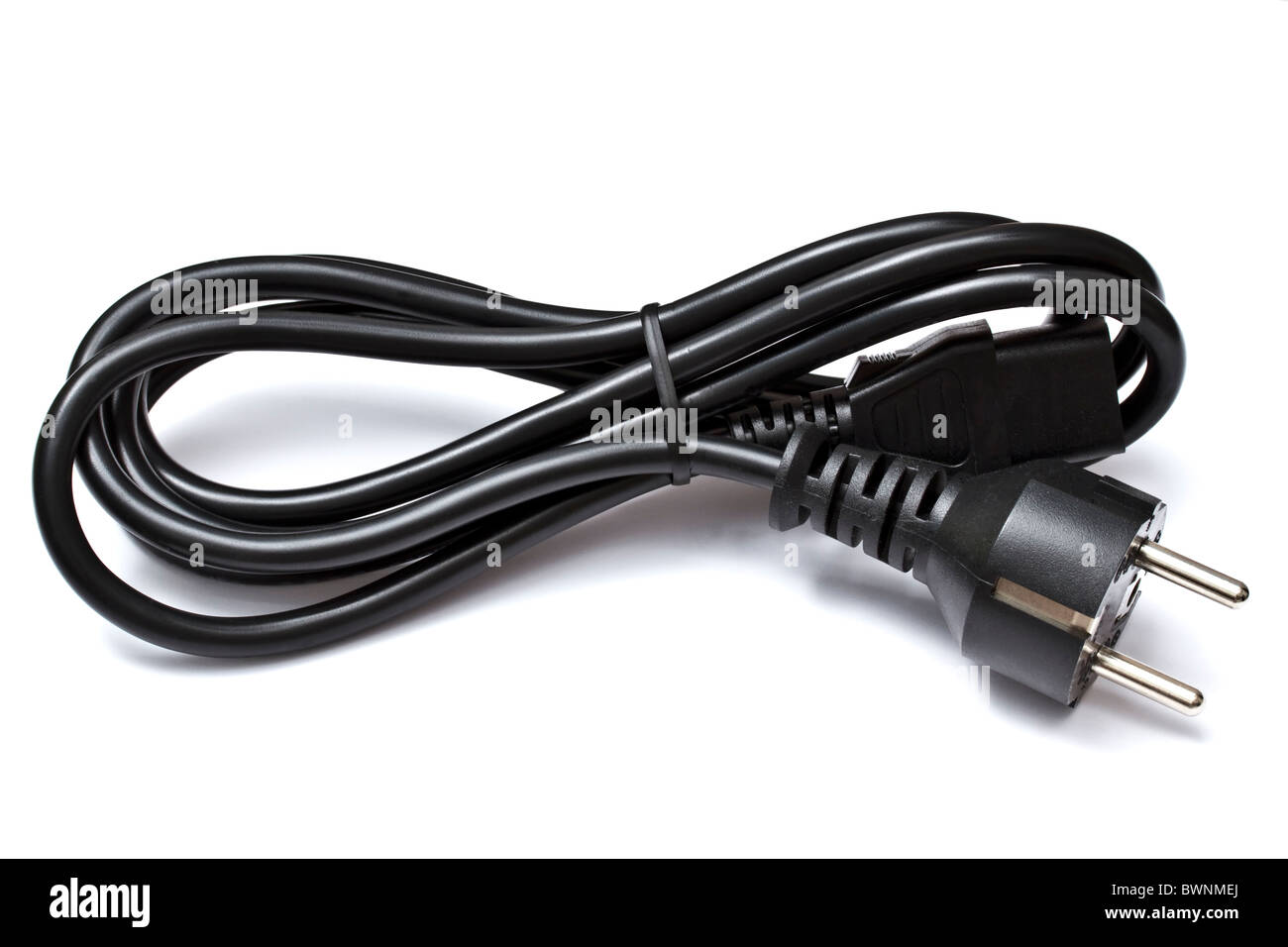 Electric plug isolated on the white background Stock Photo - Alamy