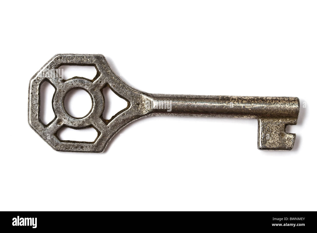 An Old key isolated on white background Stock Photo - Alamy