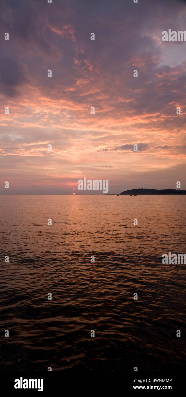 Verudela Beach, Pula, Croatia. The beautiful Istrian coastline and view ...