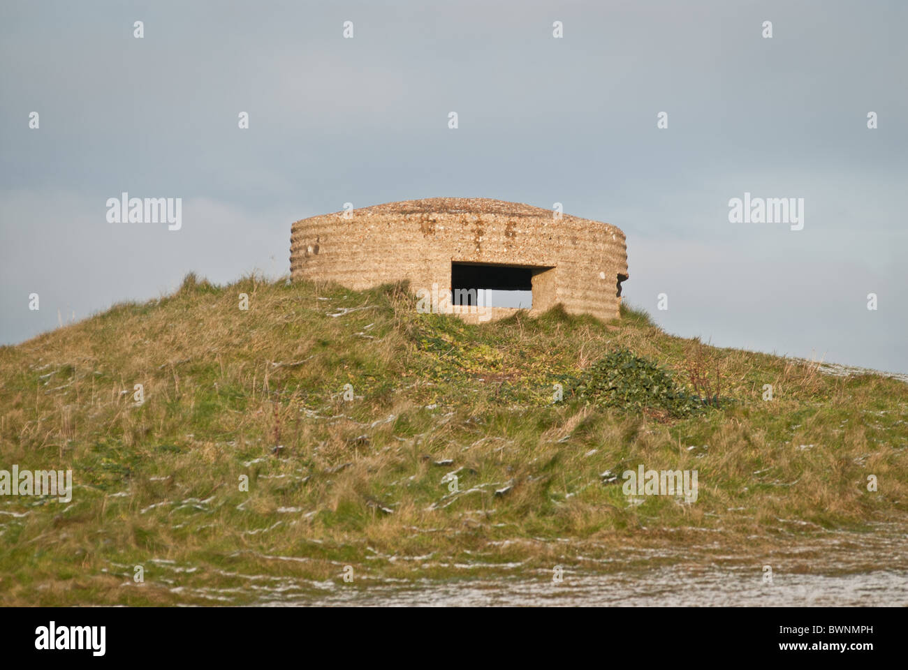 Pill box Type 25 from the WWII, part of the coastal defenses at Seaford ...