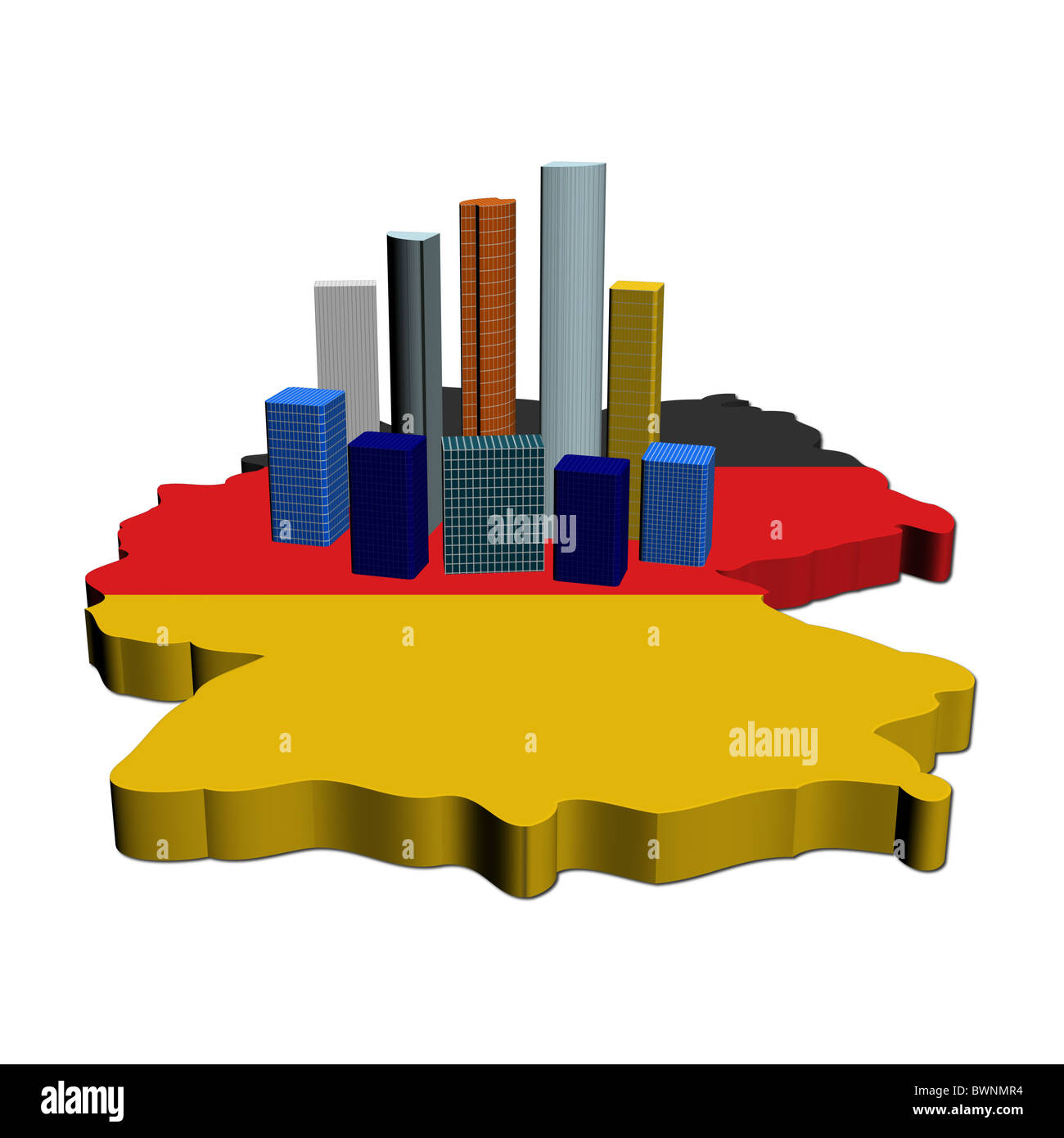 Germany german flag map hi-res stock photography and images - Alamy