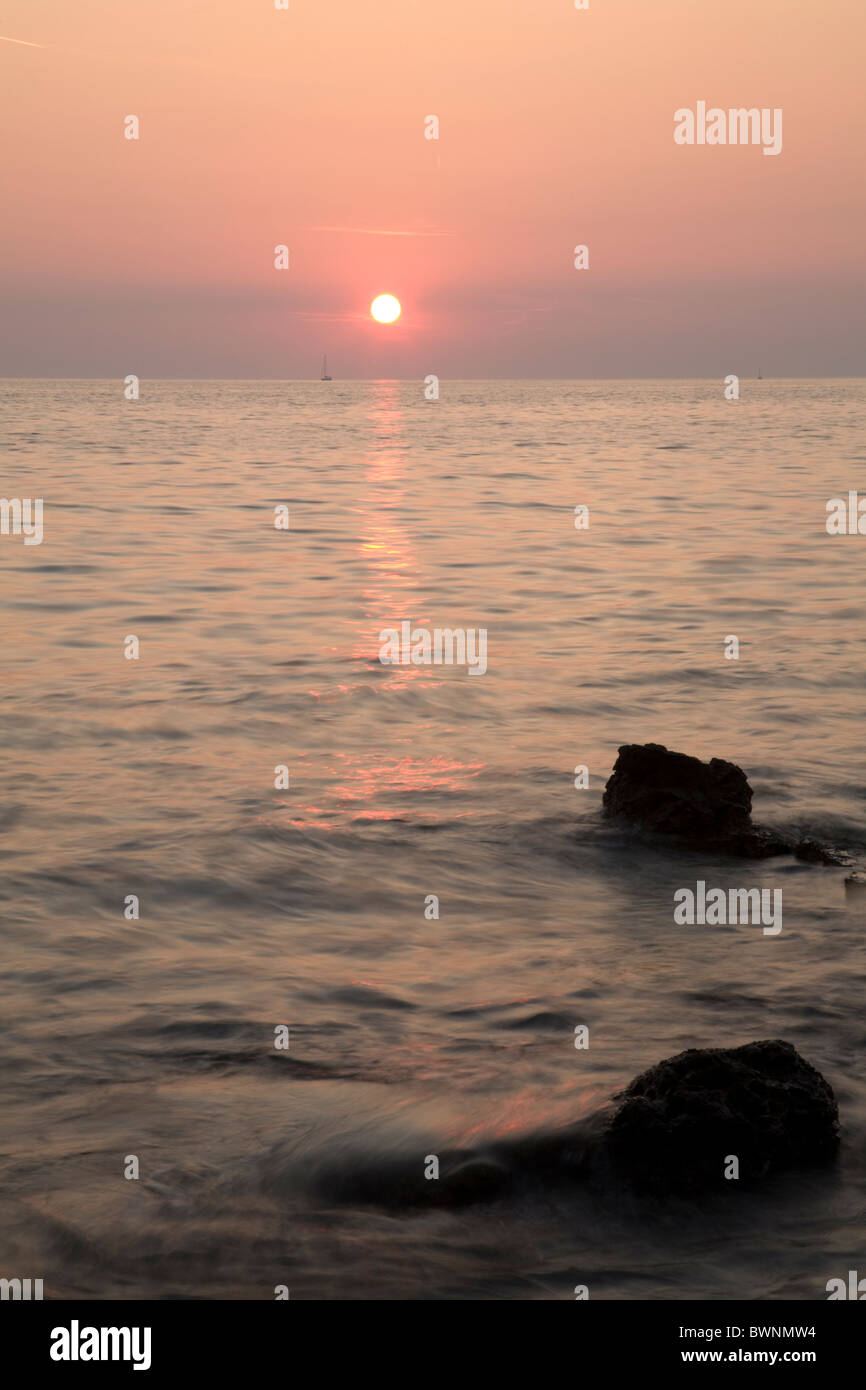 Verudela Beach, Pula, Croatia. The beautiful Istrian coastline and view ...