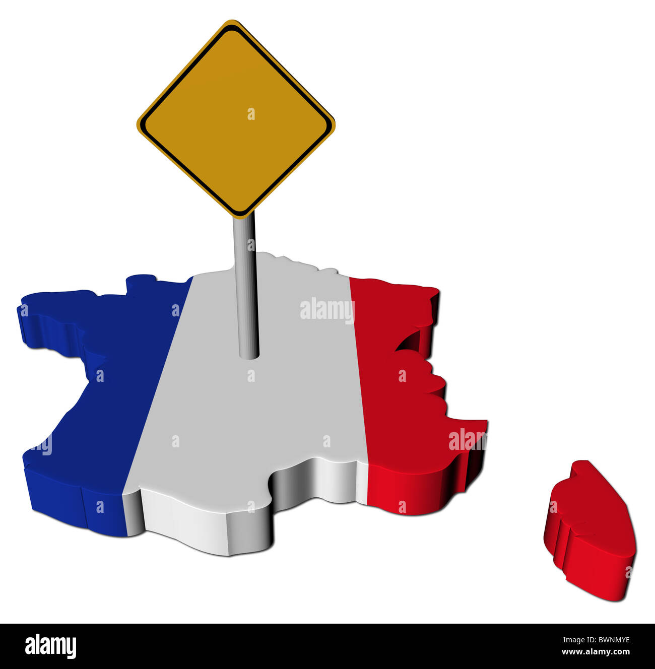 French warning sign Cut Out Stock Images & Pictures - Alamy