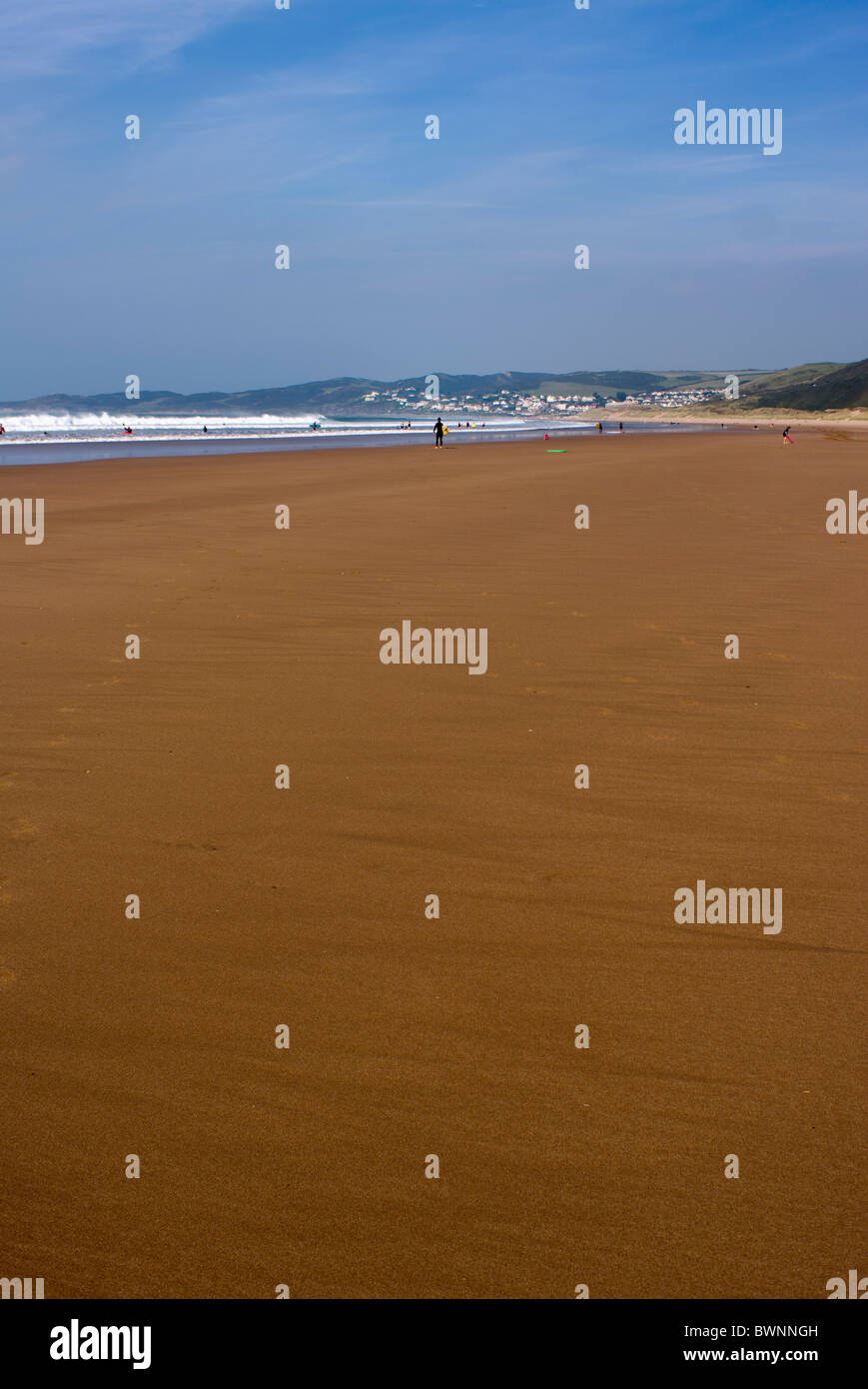 putsborough beach on the devon coast woolacombe england uk coast ...