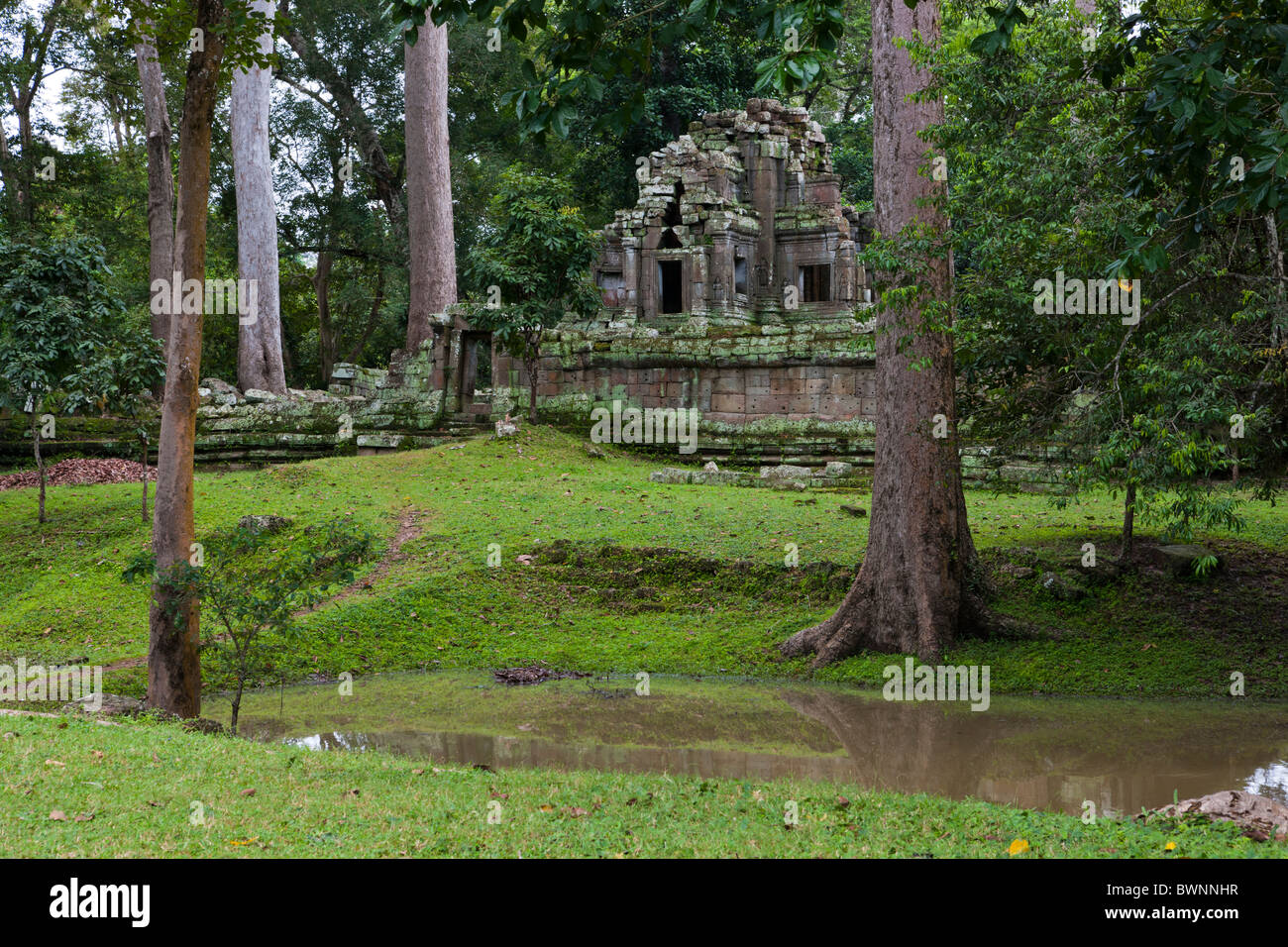 Preah Pithu U. Ruins at archaeological site. Angkor Thom, UNESCO World ...