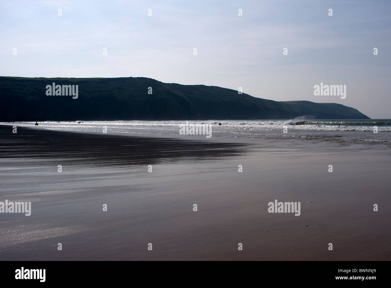 putsborough beach on the devon coast woolacombe england uk coast ...