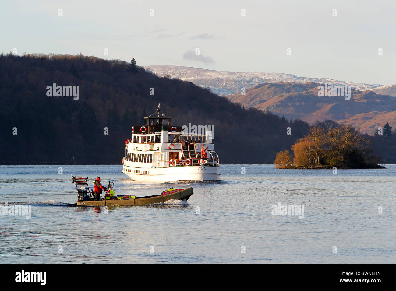 The Swan - Windermere Lake Cruises & park ranger patrol boat on Le ...