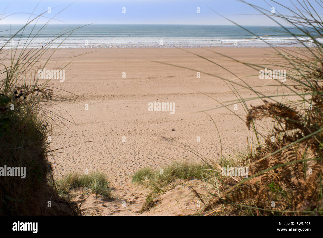putsborough beach on the devon coast woolacombe england uk coast ...