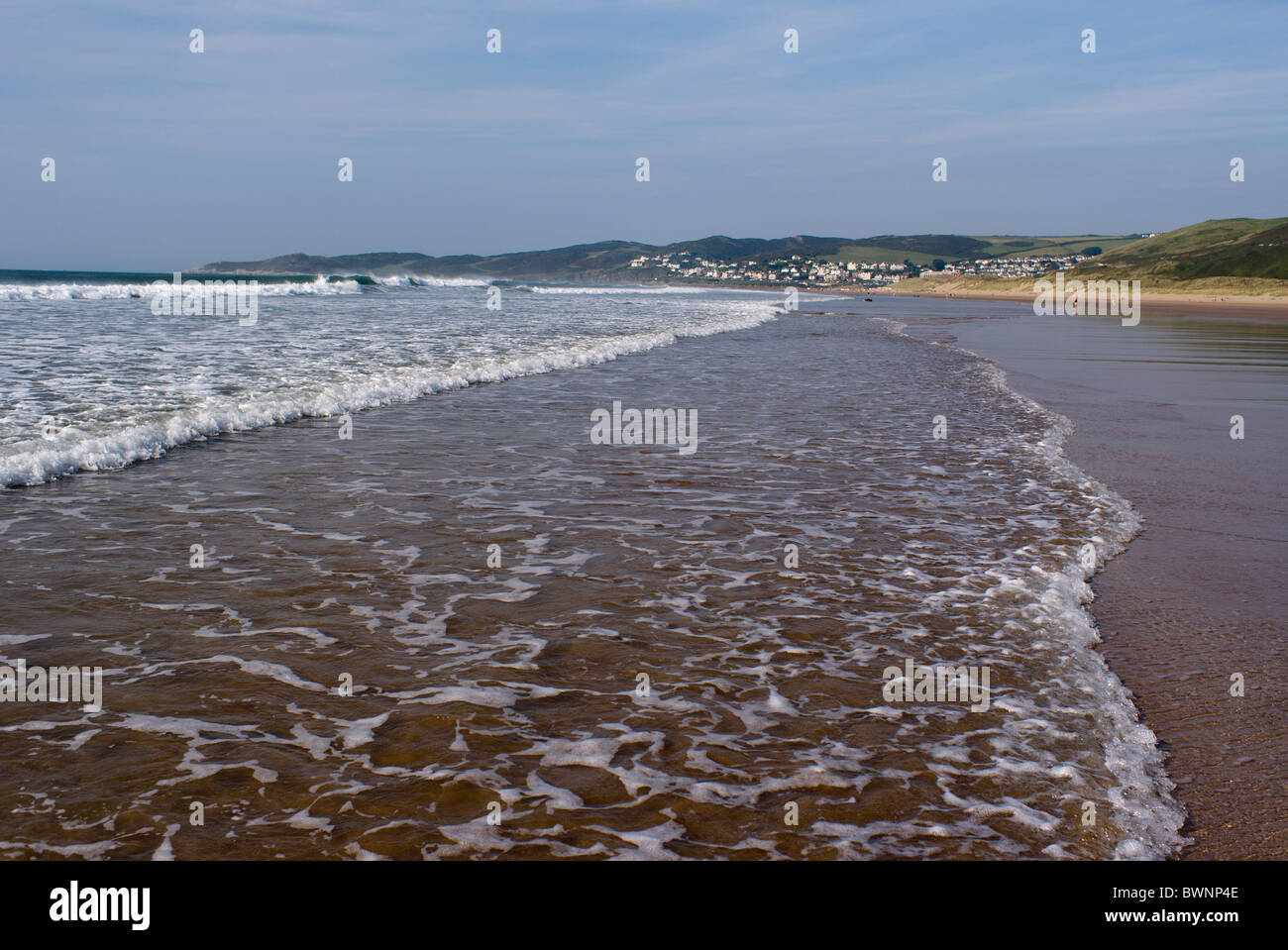 putsborough beach on the devon coast woolacombe england uk coast ...