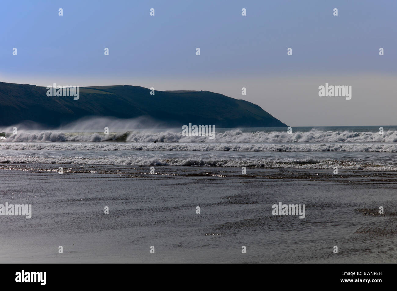 putsborough beach on the devon coast woolacombe england uk coast ...