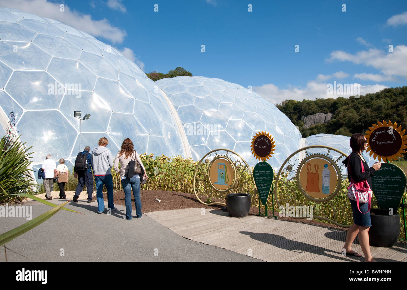 Visitors at the Eden Project, Cornwall, England, UK Stock Photo - Alamy