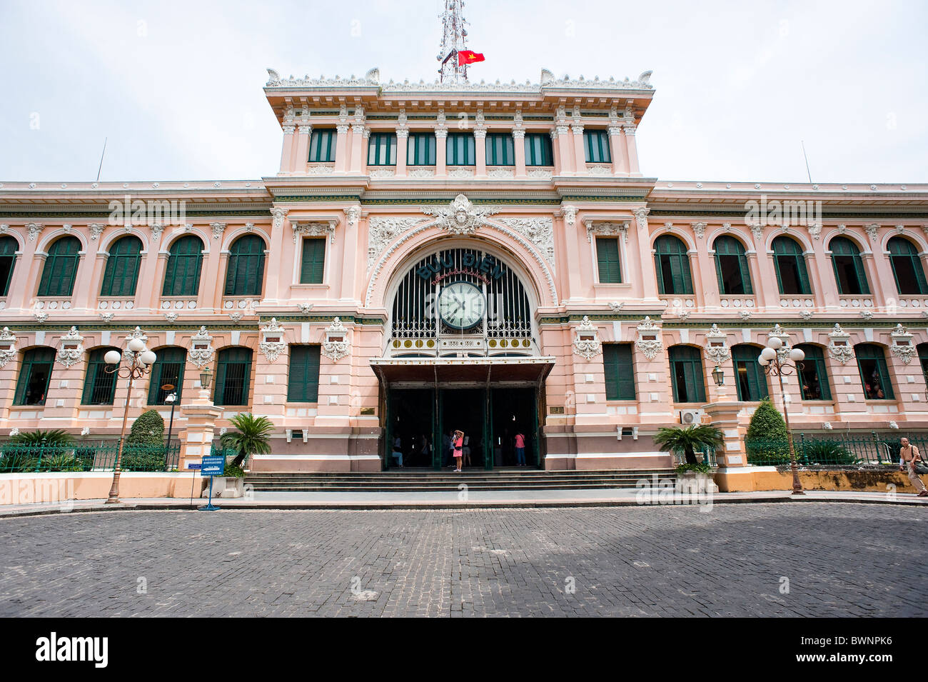 Exterior view of the General Post Office. Ho Chi Minh City Vietnam ...
