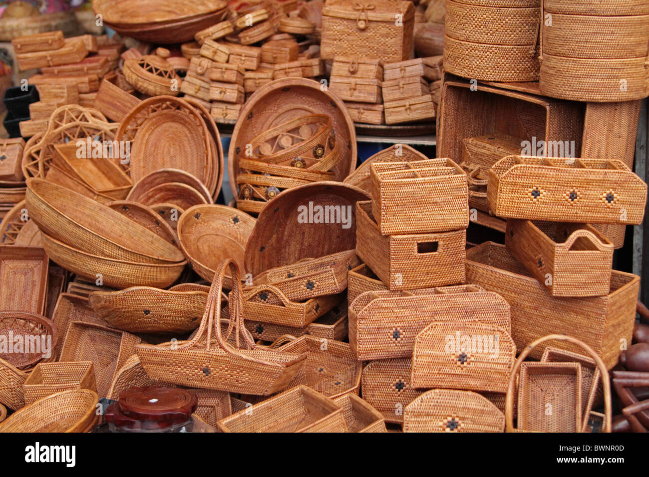 Wicker baskets design hi-res stock photography and images - Alamy