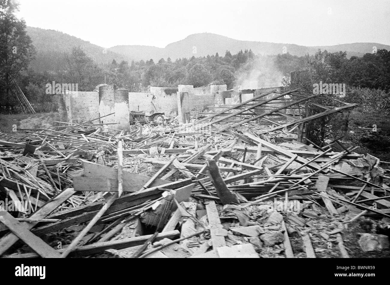 War in Croatia - Destroyed house in Plaski region, operation Storm ...
