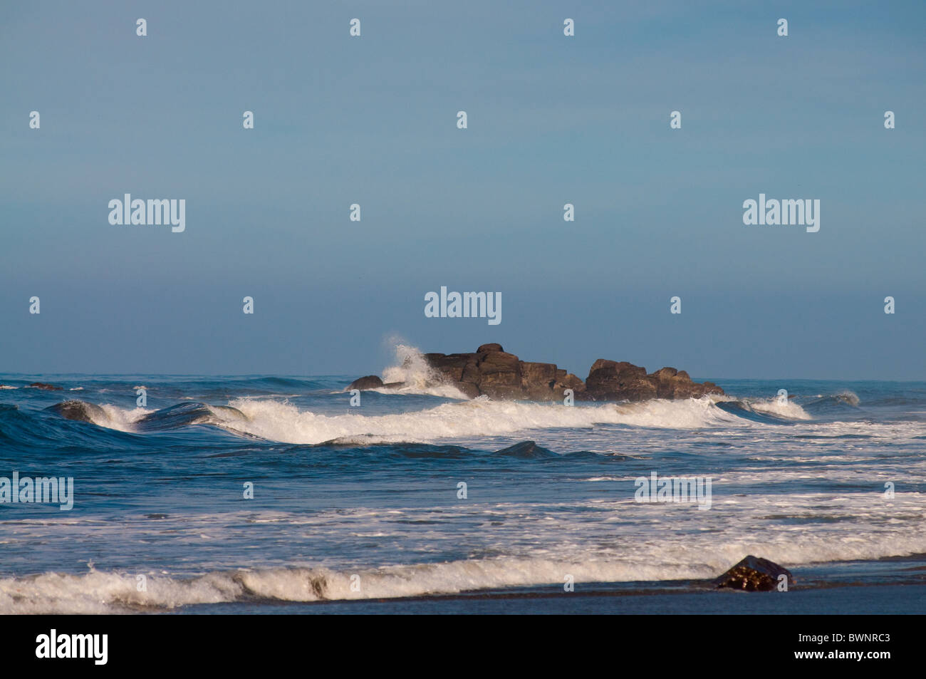 The rock in the Pacific ocean Stock Photo - Alamy