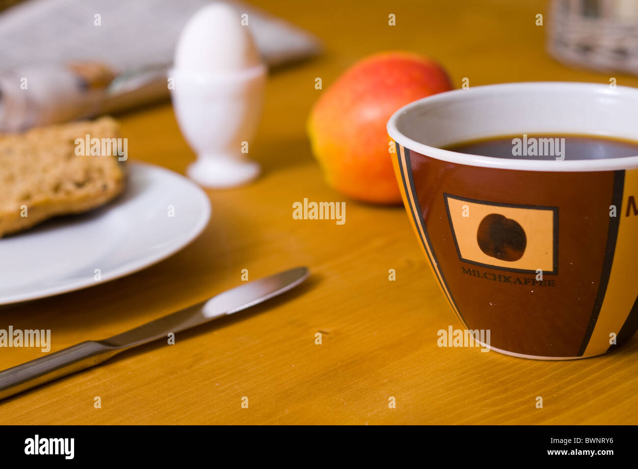 some things for breakfast on a table Stock Photo - Alamy