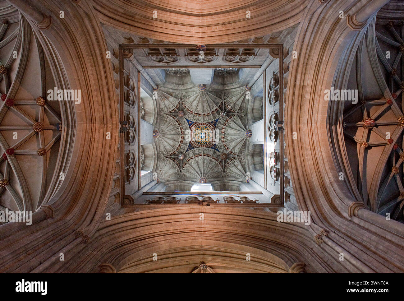 Ceiling of Tower Canterbury Cathedral in the summer of 2010 Stock Photo ...