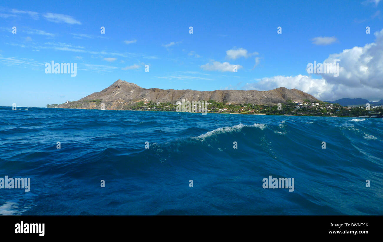 Waikiki from diamond head hi-res stock photography and images - Alamy