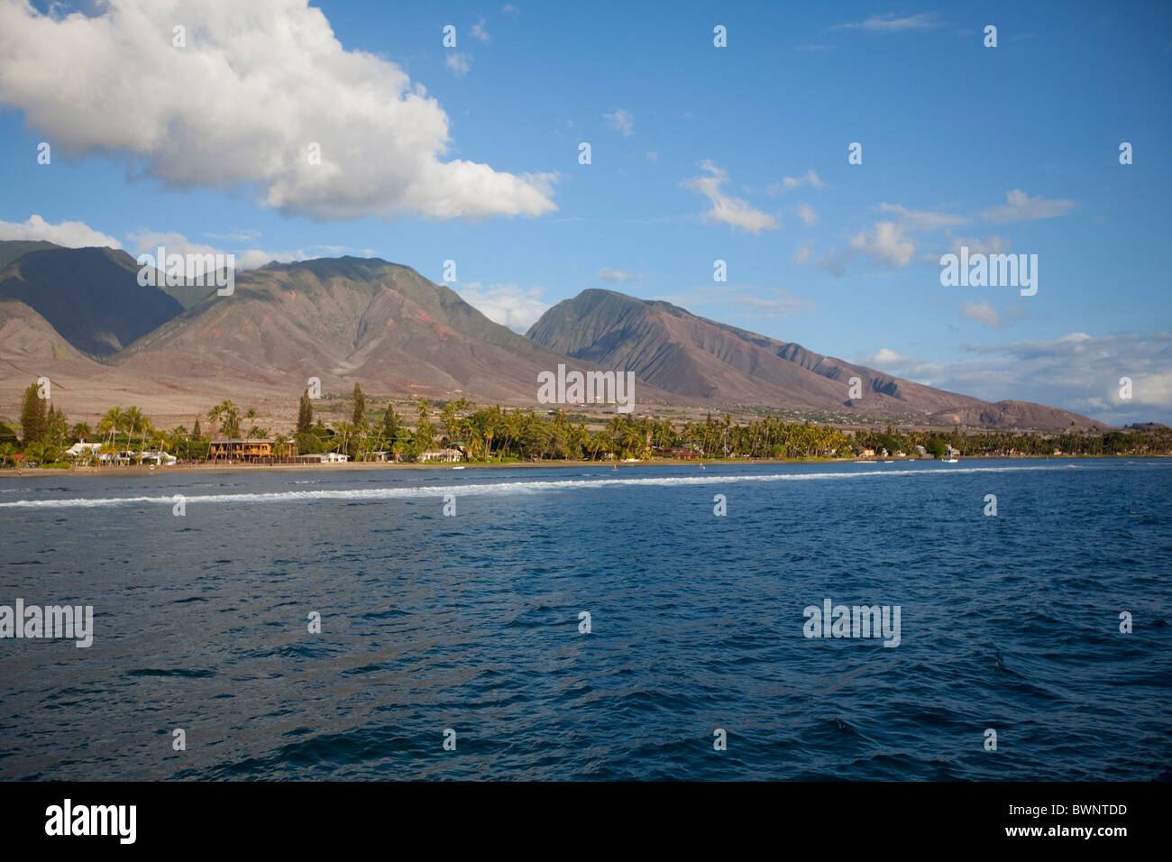 Lahaina, West Maui Mountains, Hawaii Stock Photo - Alamy