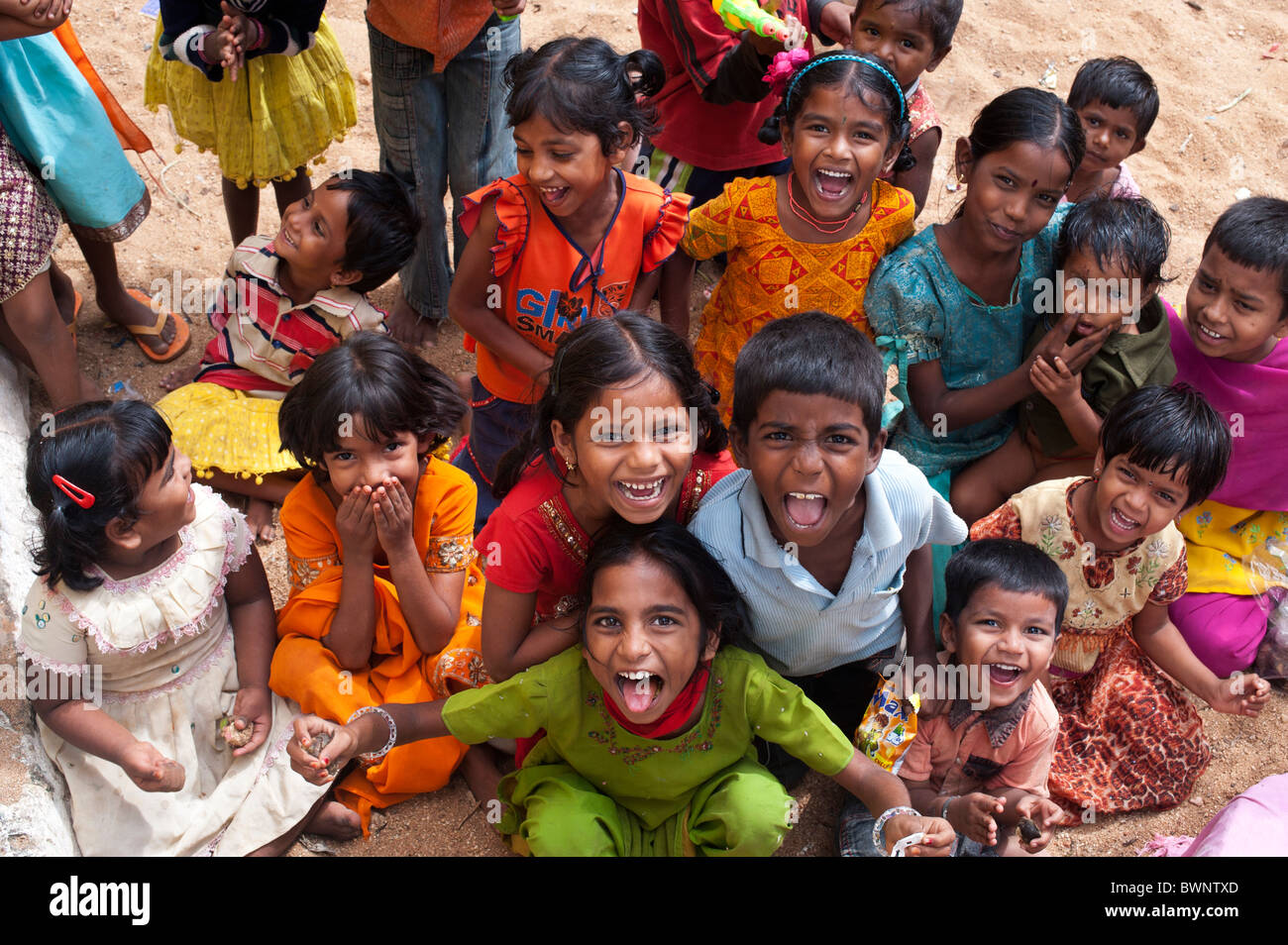 Boy Friends Children Group Laughing High Resolution Stock Photography ...