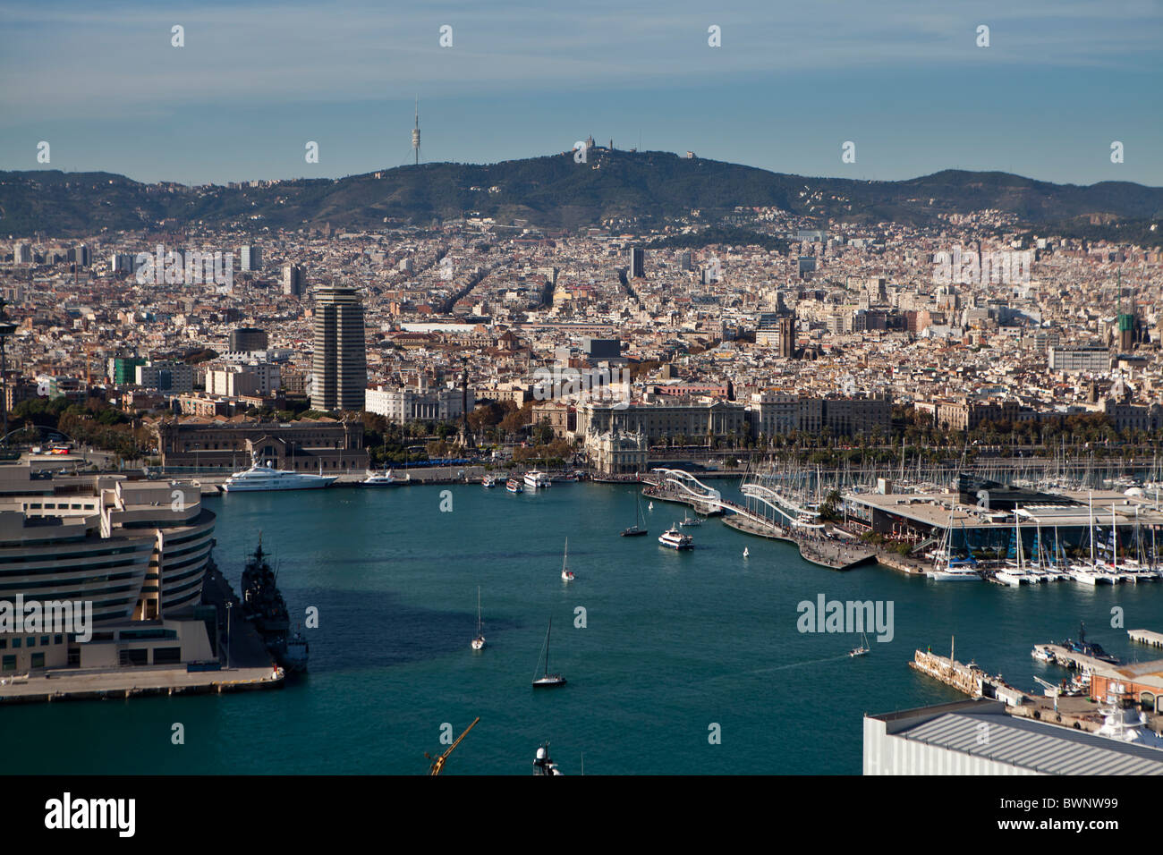 Aerial view of Barcelona Stock Photo - Alamy