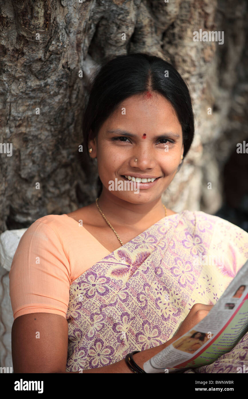 woman posing Andhra Pradesh South India Stock Photo - Alamy