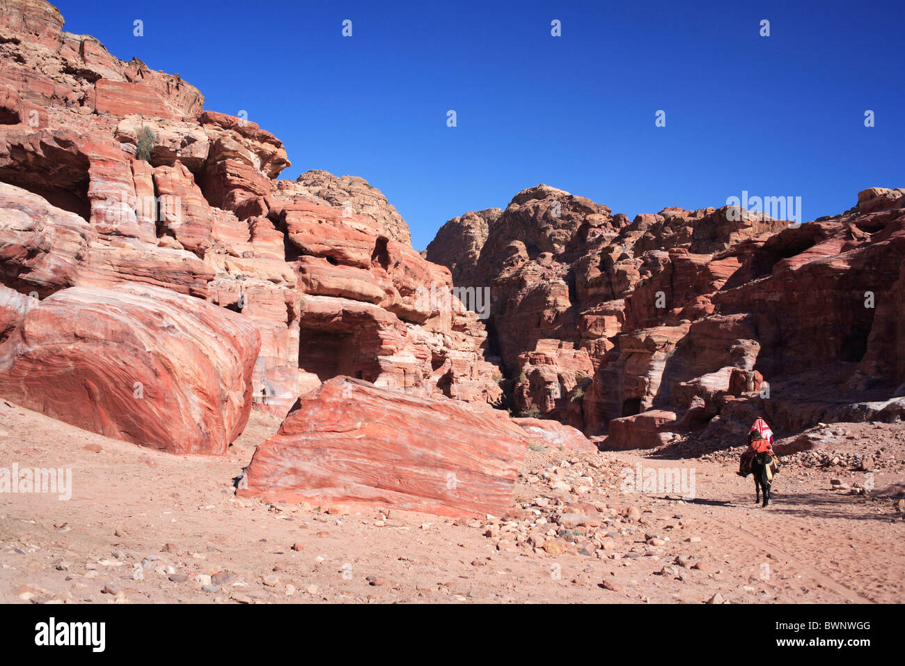 Petra Jordan blue sky Middle East Oriental Jordan Jordanian rock rocks ...