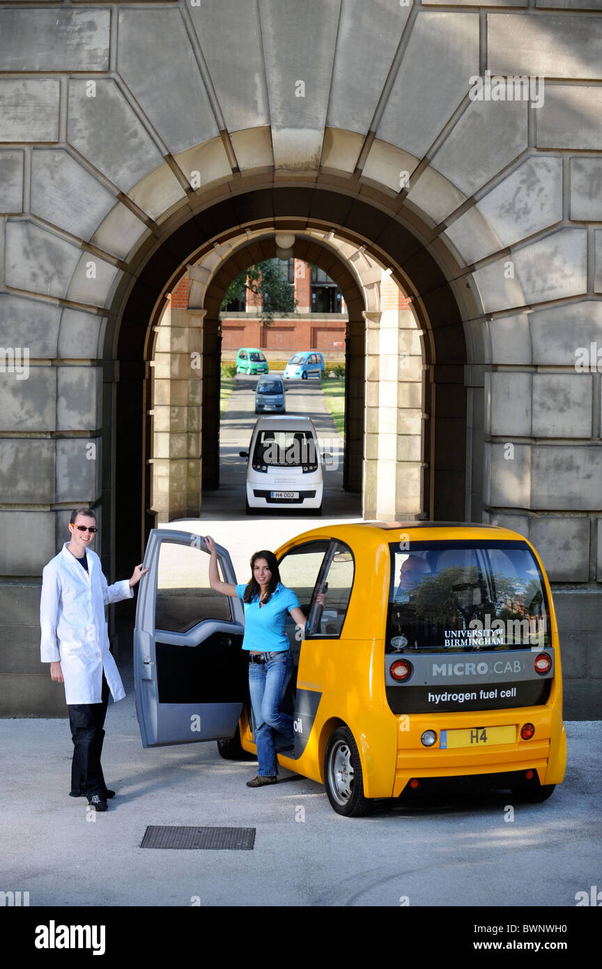 The fleet of hydrogen fuel cell 'Micro Cab' vehicles at the University ...