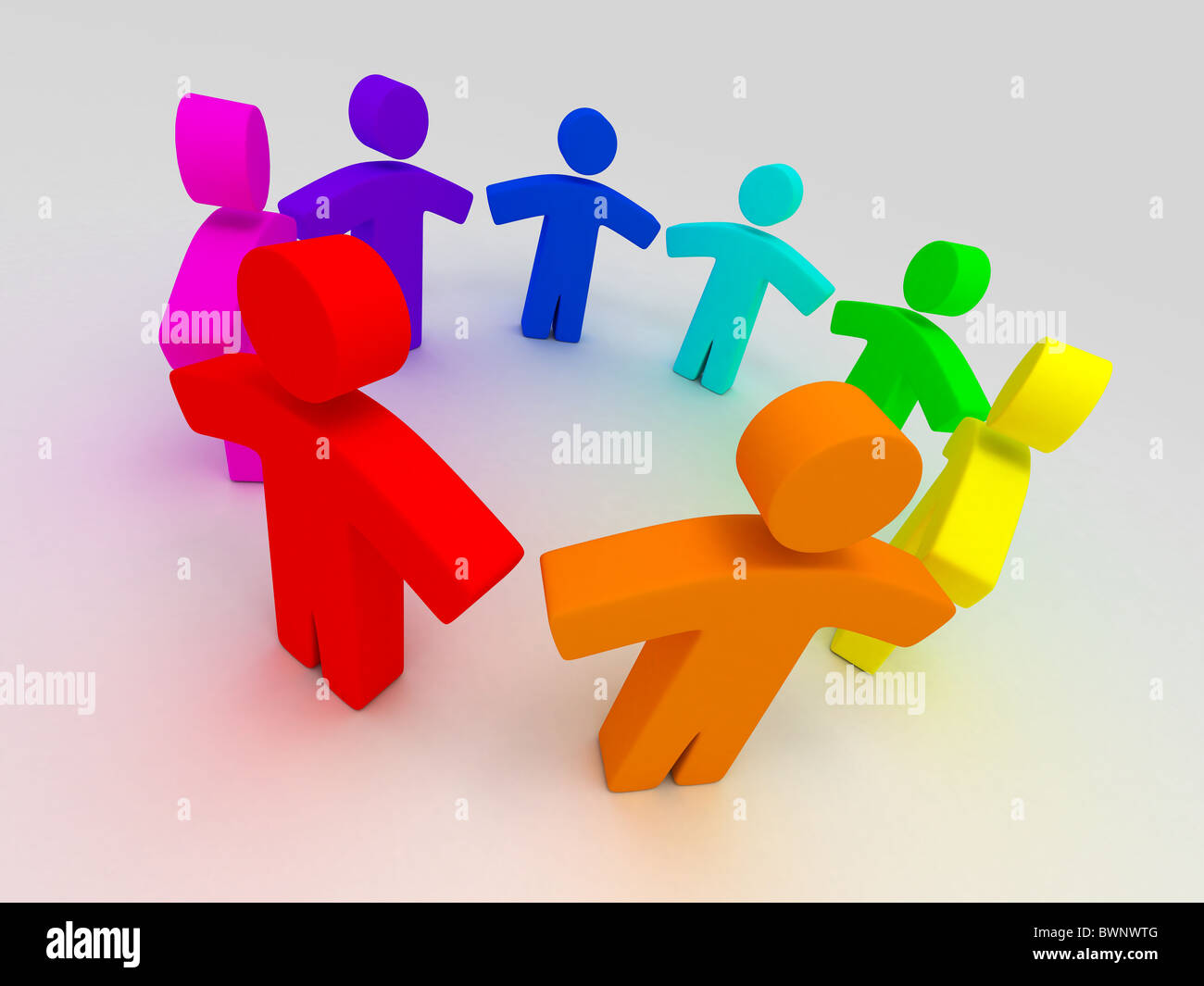 People hold hands (sign of peace and union, done in 3d Stock Photo - Alamy