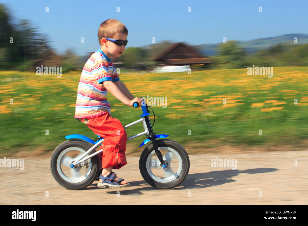 Boy Outdoor Outdoors Bike Biking Cycle Wheel Playing Toy Running Spring ...