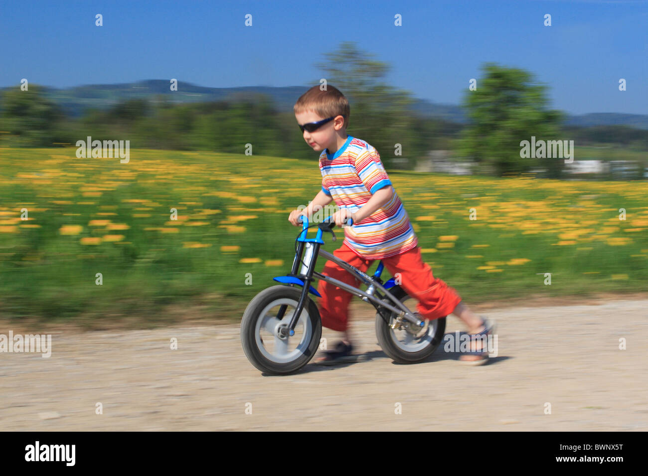 Boy Outdoor Outdoors Bike Biking Cycle Wheel Playing Toy Running Spring ...