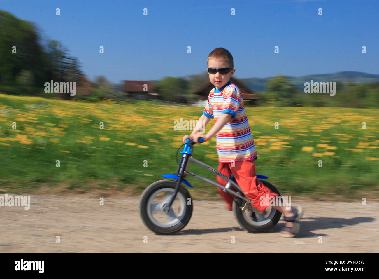 Boy Outdoor Outdoors Bike Biking Cycle Wheel Playing Toy Running Spring ...