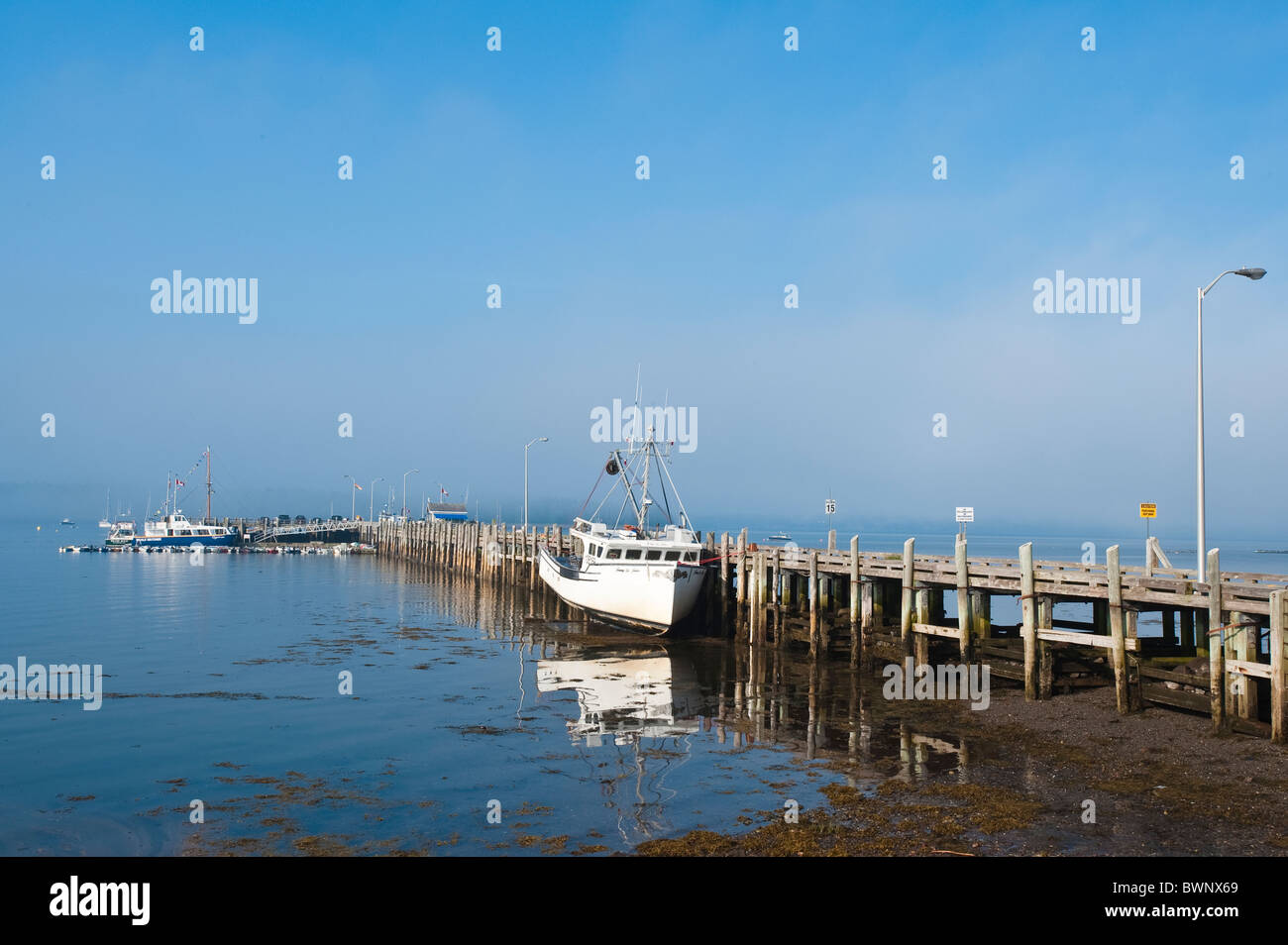 Fishing boat dock, St. Andrews, New Brunswick, the maritimes, Canada ...