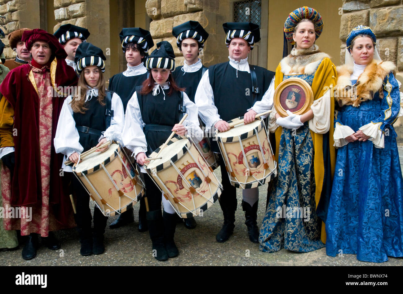 Medieval parade of Cavalcata dei Magi, Florence (Firenze), Tuscany ...
