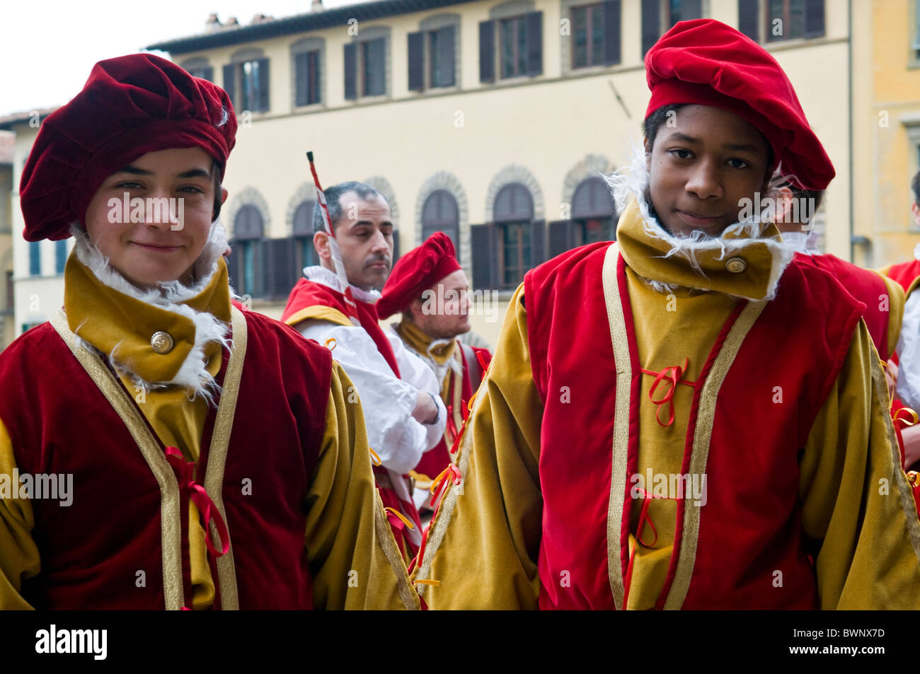Medieval parade of Cavalcata dei Magi, Florence (Firenze), Tuscany ...