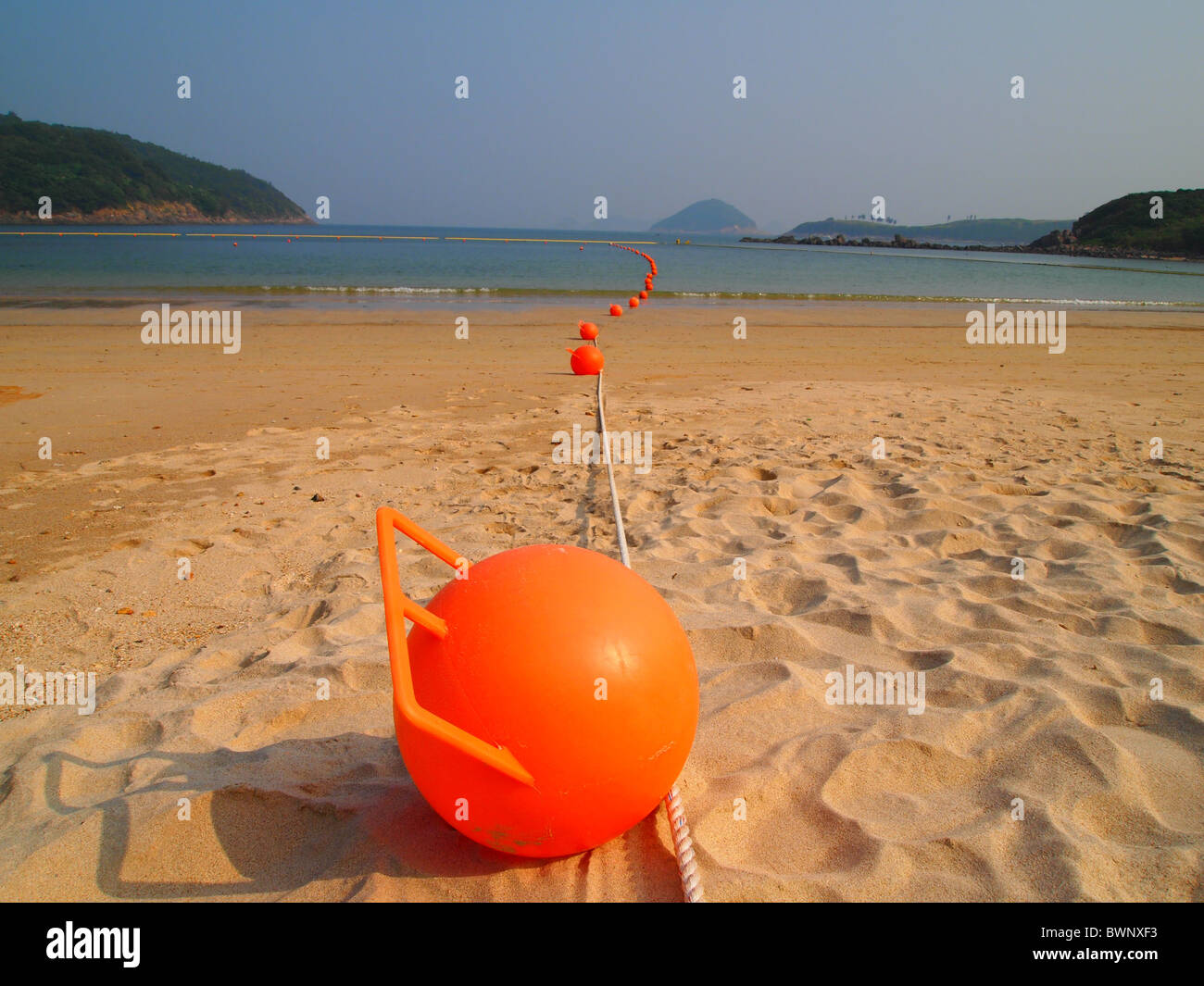 Safety ball line on beach hi-res stock photography and images - Alamy