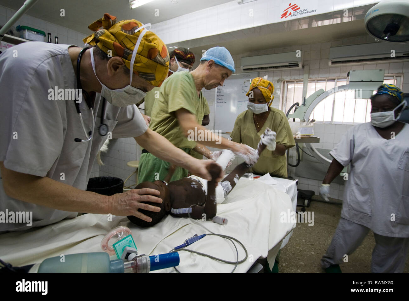 orthopedic surgery in Teme hospital.MSF.Port Harcourt.Nigeria Stock ...