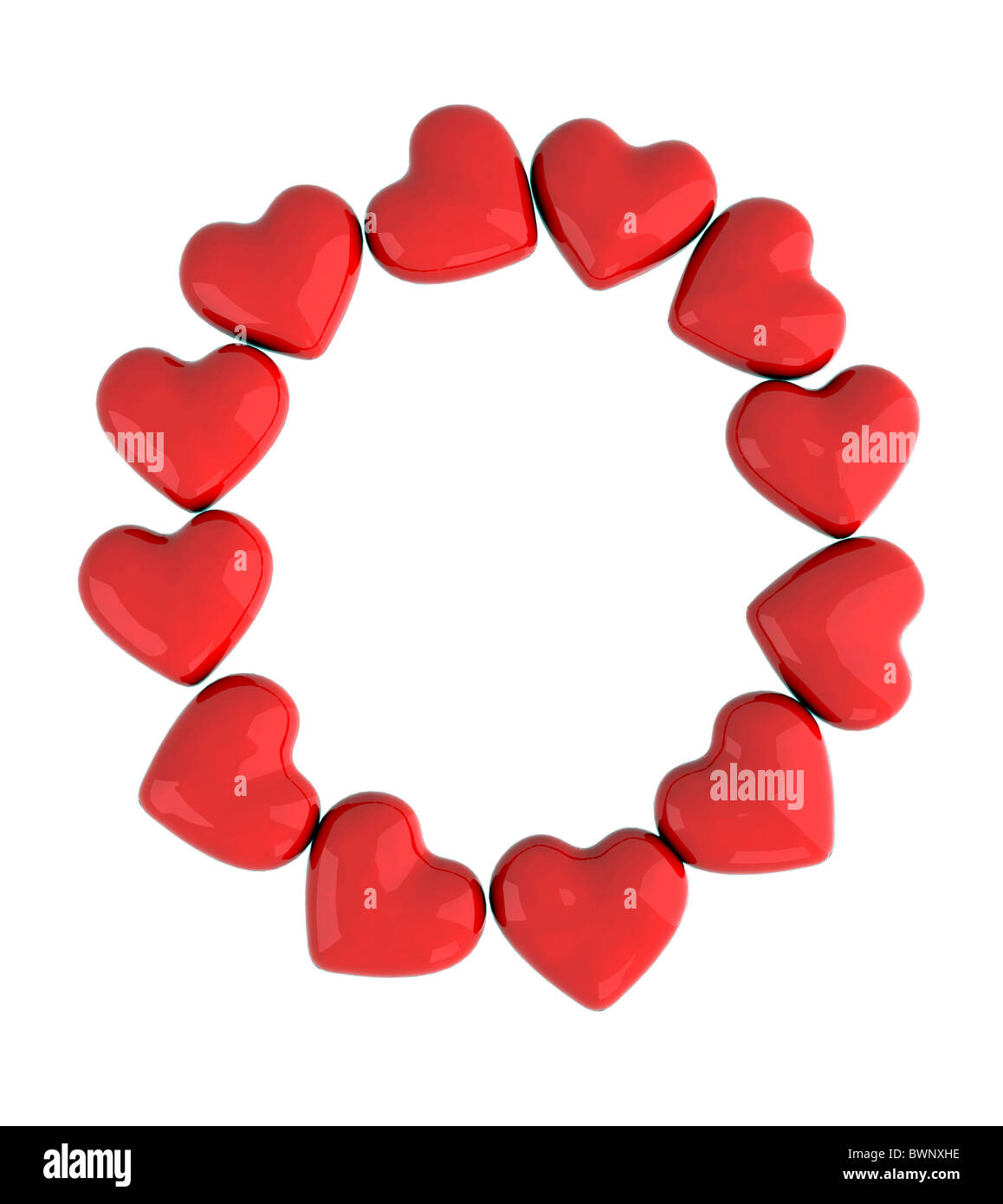 letter o with red hearts Stock Photo - Alamy