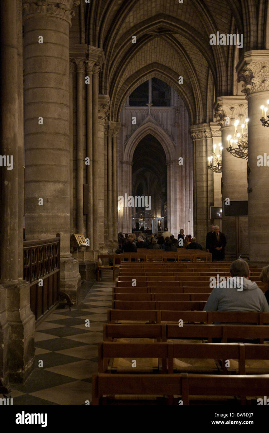 Interior of Notre Dame, Paris, France Stock Photo - Alamy