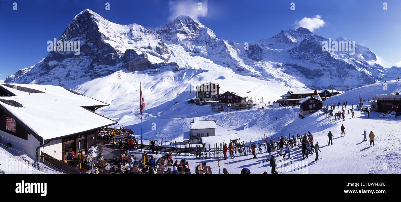 Switzerland Europe Bernese Oberland Kleine Scheidegg Eiger Monch ...