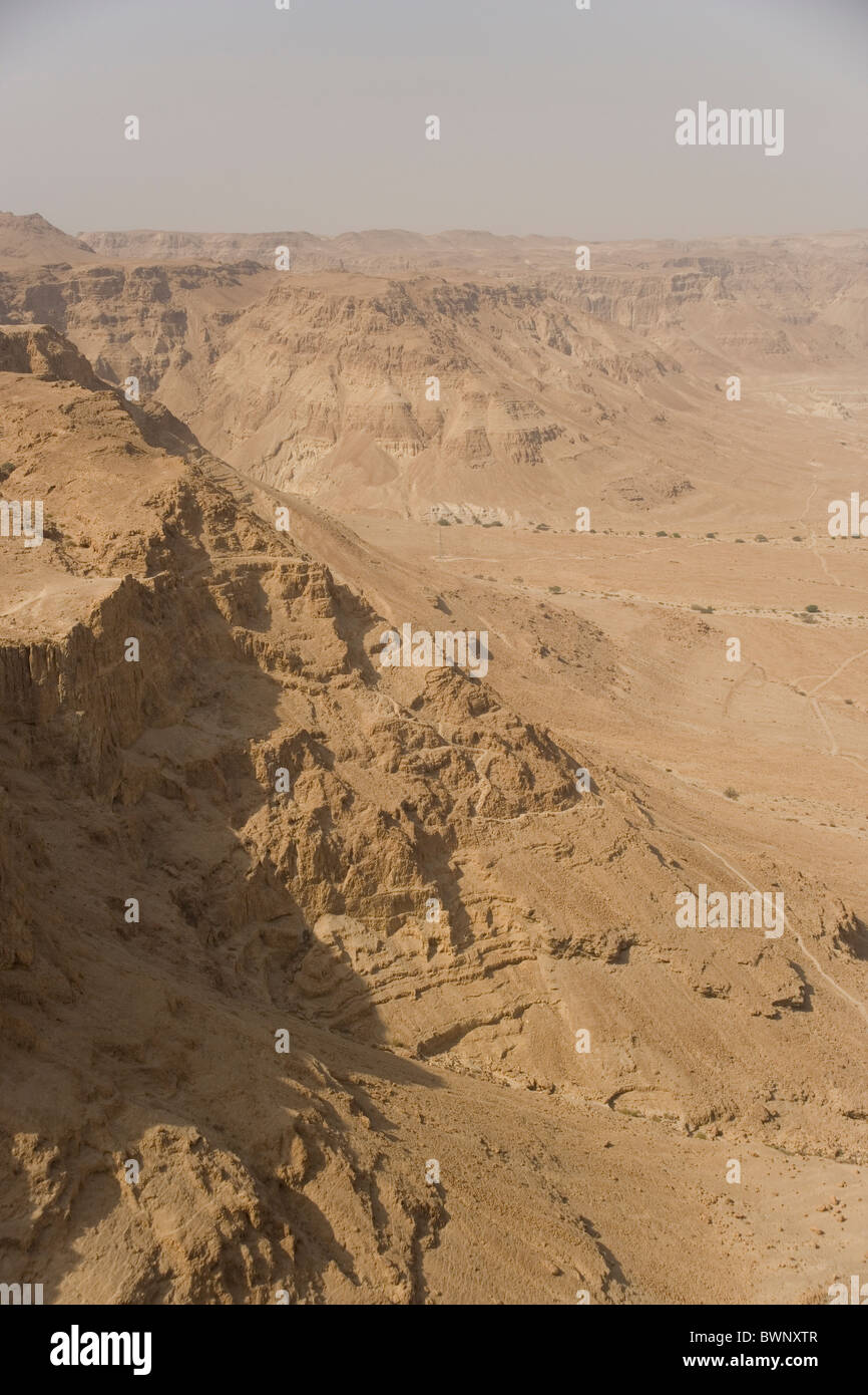 Dead Sea Valley cliffs from the top of Masada Stock Photo - Alamy