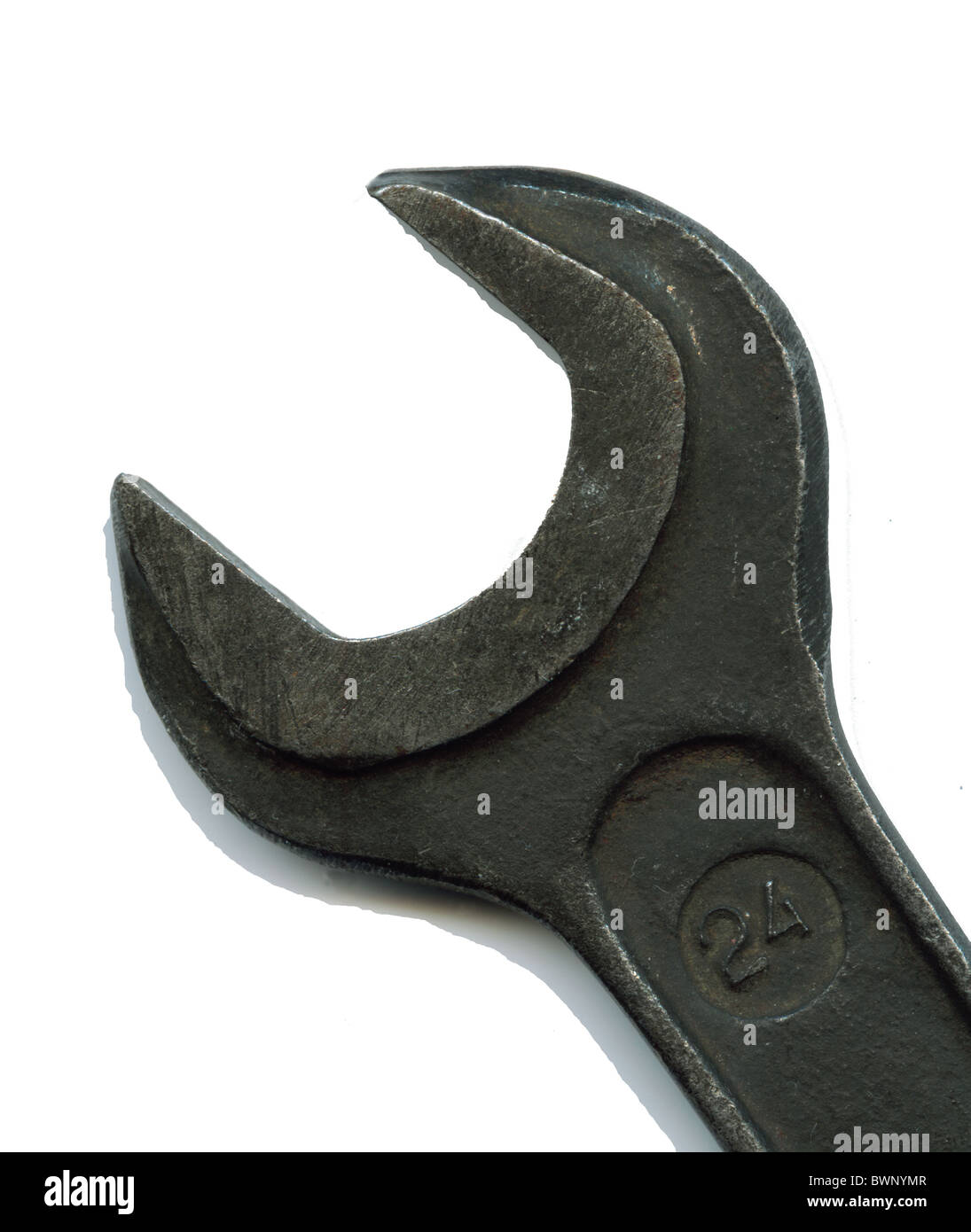 An old wrench isolated on white background Stock Photo - Alamy