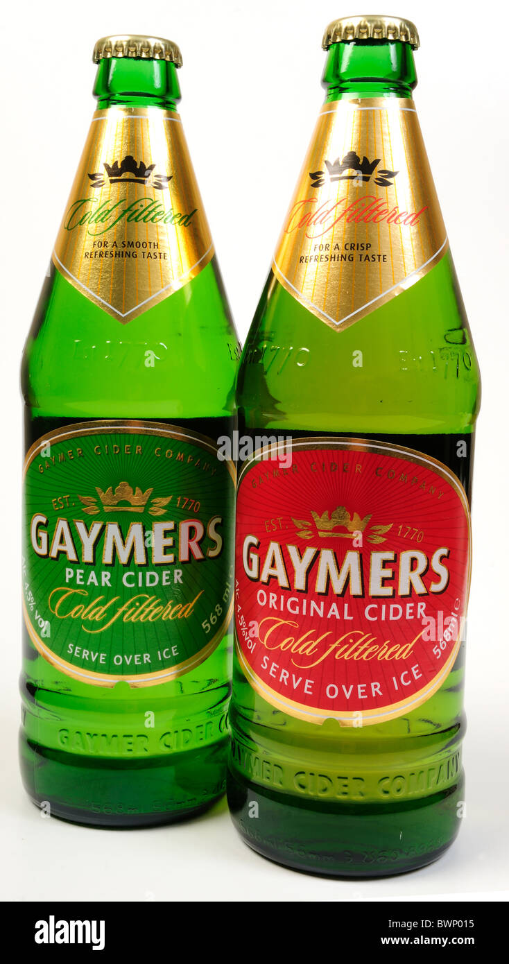 Gaymers Pear and Original Cider Stock Photo - Alamy