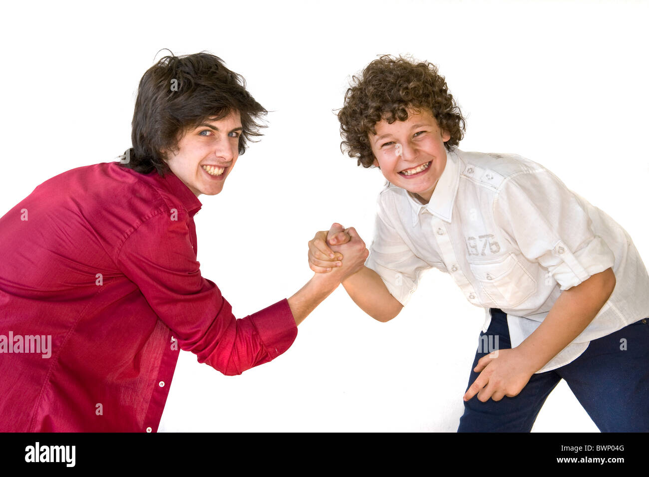 Brothers wrestling hi-res stock photography and images - Alamy