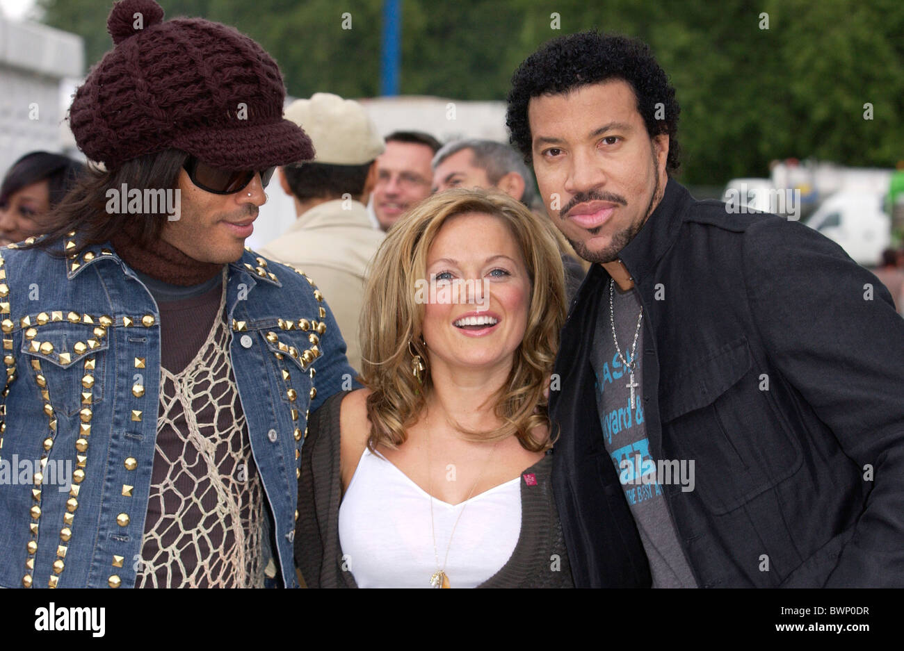 Rock Singer Lenny Kravitz, Pop singer Geri Halliwell (Gerry) and Pop ...