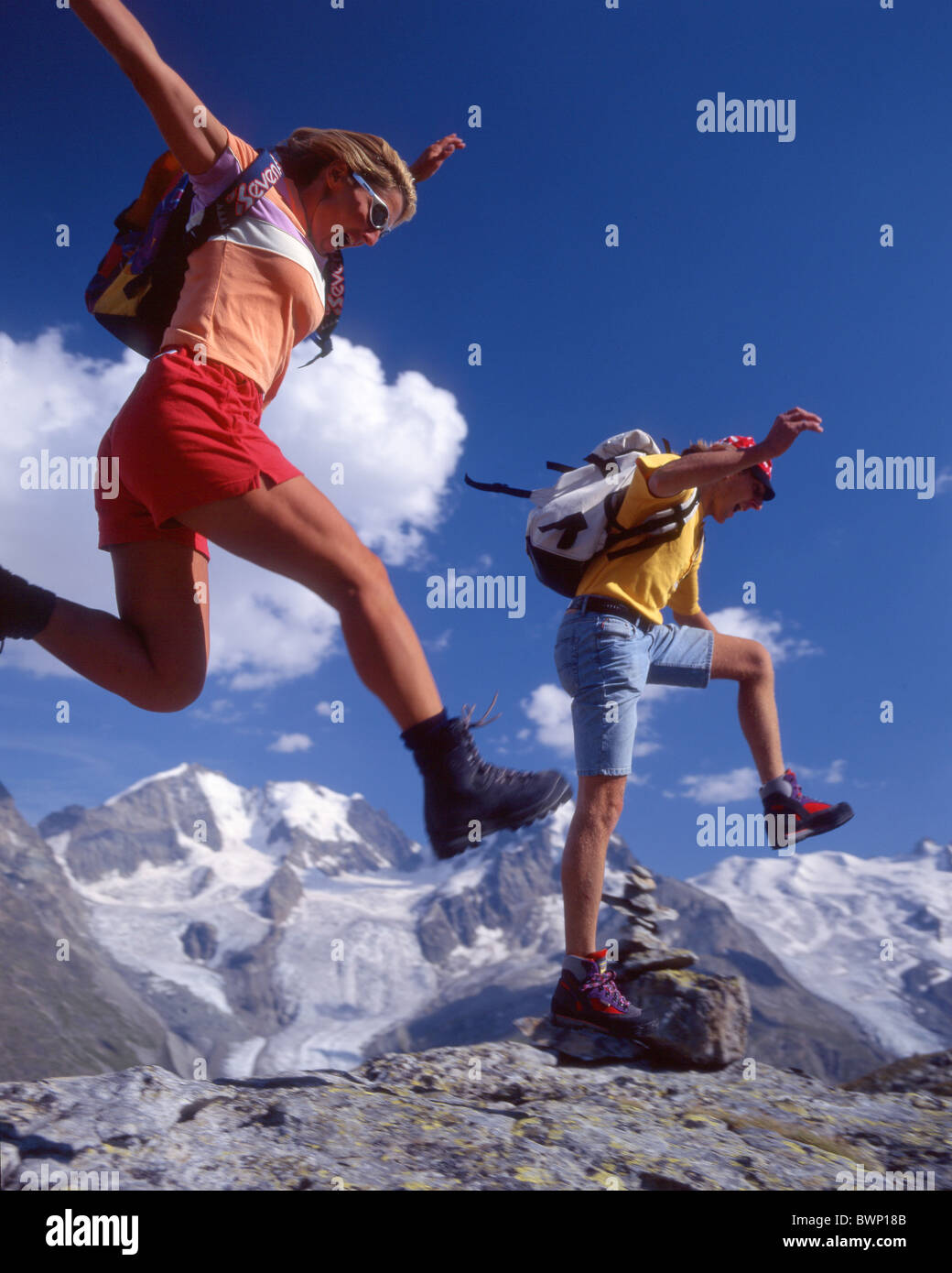 Switzerland Europe Canton Grisons Graubunden Grisons Hiking Bernina ...