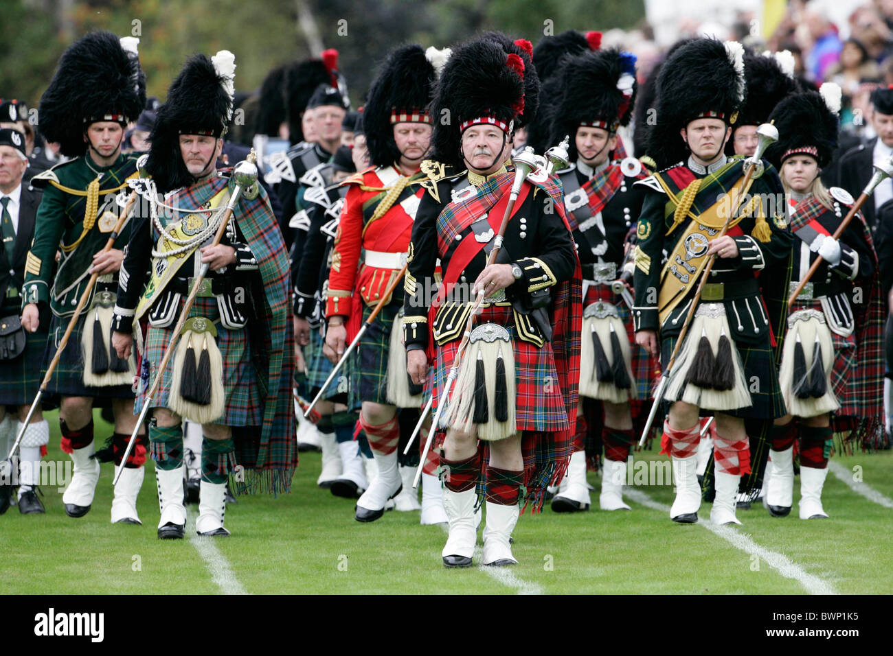 Marching Highland Pipe Band Braemar High Resolution Stock Photography ...