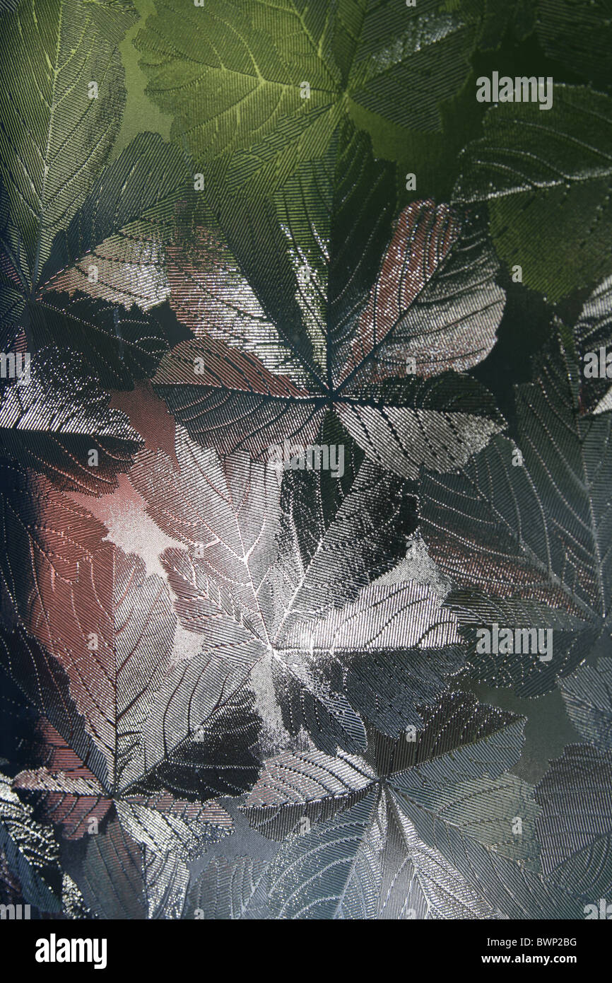 leaf pattern glass window in bathroom Stock Photo - Alamy